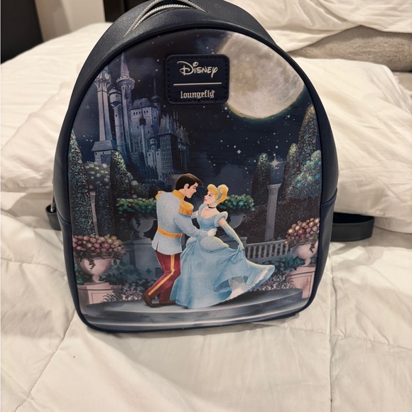 Loungefly | Accessories | Loungefly Light Blue Disney Backpack Never ...